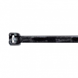 Fascetta di cablaggio nera con linguetta in acciaio Inox
